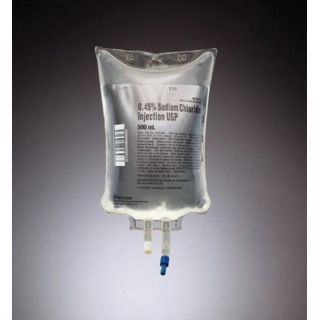 Sodium Chloride 0.45% IV Solution Viaflex 500mL Ea, 24 BG/CA - Sterile Mate