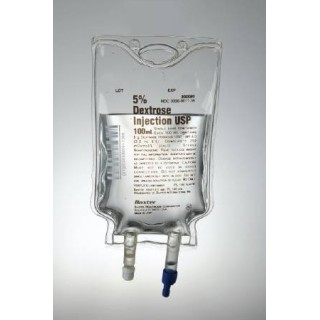 Baxter 2B0089 - 5% Dextrose Injection, USP, 100 mL VIAFLEX Plastic Container, Multi Pack (16 ...