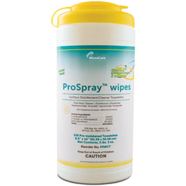 ProSpray™ wipes Surface Disinfectant/Cleaner Towelettes - Sterile Mate